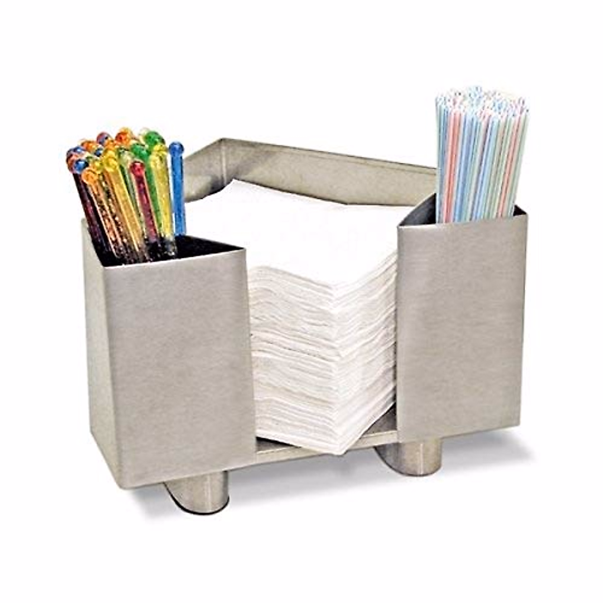 Co-Rect Products NH1267 Stainless Steel Bar Caddy, 18/0 Stainless Steel, Triangular Shape, 7.9" x 7.2" x 5.9" Size