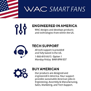 WAC Smart Fans Hug Indoor and Outdoor 3-Blade Flush Mount Ceiling Fan 44in Matte White with 3000K LED Light Kit and Remote Control works with Alexa and iOS or Android App