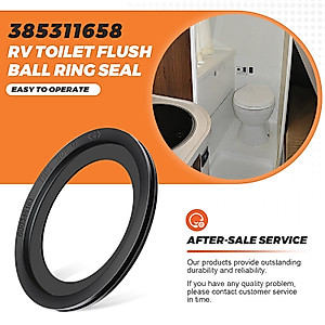 Beaquicy 2PCS 385311658 RV Toilet Seal, Flush Ball Seal Kit - Replacement for Dometic 300/310/320 Toilet Seal Gasket Kit Camper Trailer Toilets, Solve The Leakage Problem