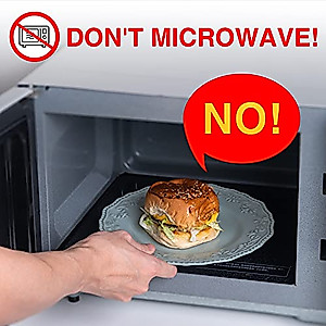 TP Dinnerware Set, Dinner Service for 6 with Bowls and Salad Dinner Plates,18-Piece Melamine Dishes Set (Gray)