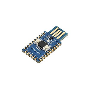 waveshare RP2040-One Microcontroller Development Board Type-A 4MB Flash Pico-Like MCU Board Based on Raspberry Pi RP2040,PCB USB-A Port,Support C/C++,MicroPython
