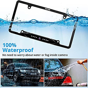 License Plate Backup Camera, Ultra HD Back up Camera with 8 Upgraded IR Night Vision Lights, 170° Wide View Angle Waterproof Shockproof Rear View Camera for Universal Cars, SUV, Trucks, RV and More