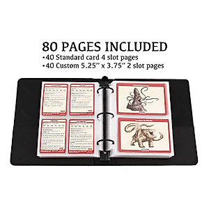 Forged Dice Co. Curiosities Cache Monster Card & Spellcard Organizer Binder with Pages - Black