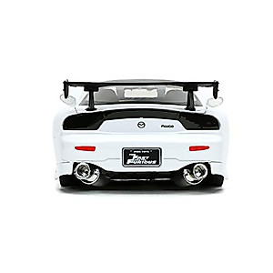 Jada Toys Fast & Furious 1:24 1992 Mazda RX-7 Die-cast Car, Toys for Kids and Adults, White