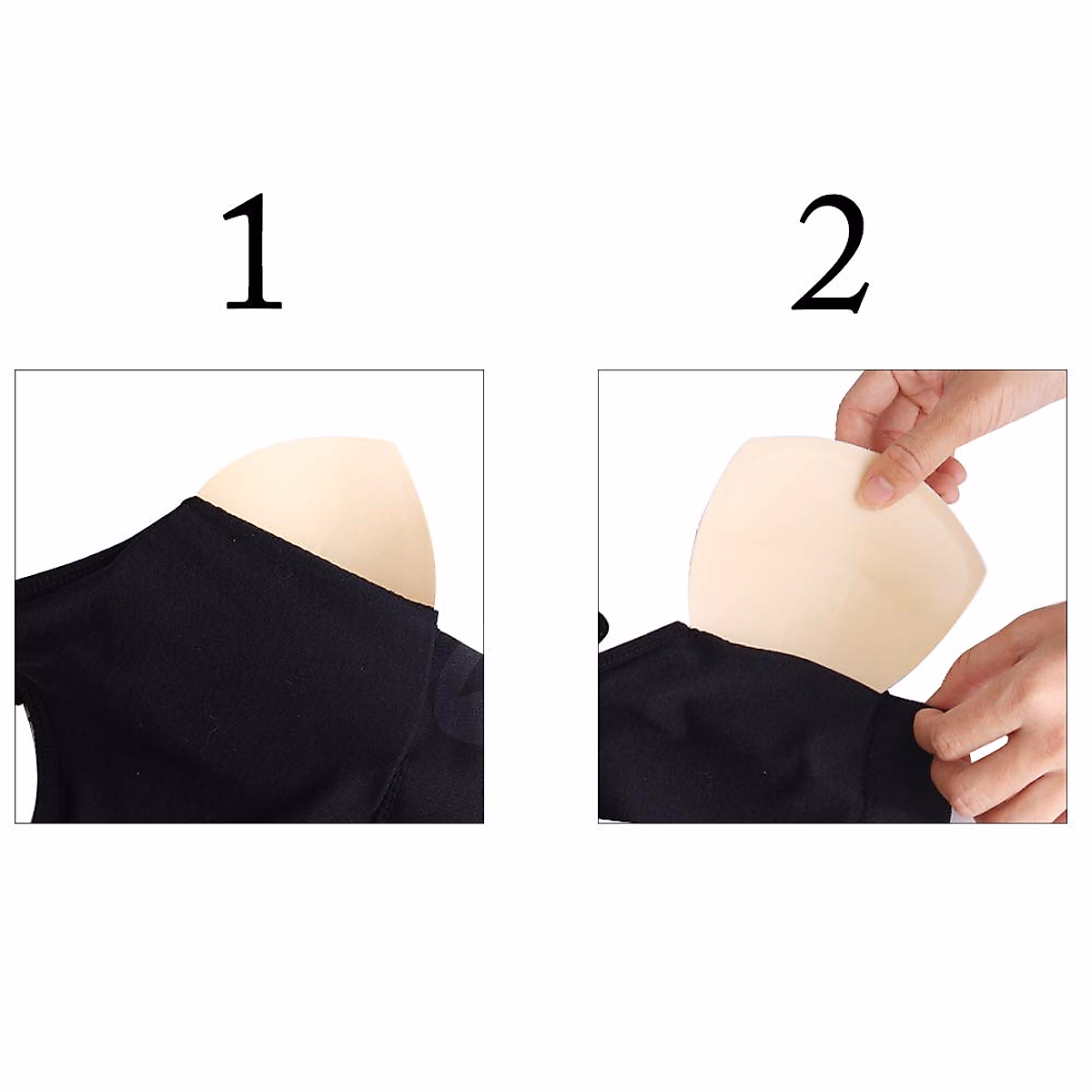 Hicdaw 8 Pairs Bra Pads Inserts Bra Cups Insert Sports Bra Pad Insert Sew in Bra Cups for Women