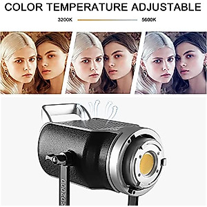 GVM 200W LED Video Light with Softbox, SD200D Photography Studio Lighting Kit with Bluetooth/DMX Control, 93000lux@0.5m 3200K-5600K Bi-Color Continuous Output Lighting for YouTube, Video, Filming