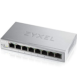 Zyxel 8 Port Gigabit Web Managed Switch | Plug & Play | Supports VLAN, QoS, IGMP & LAG | Fanless [GS1200-8]