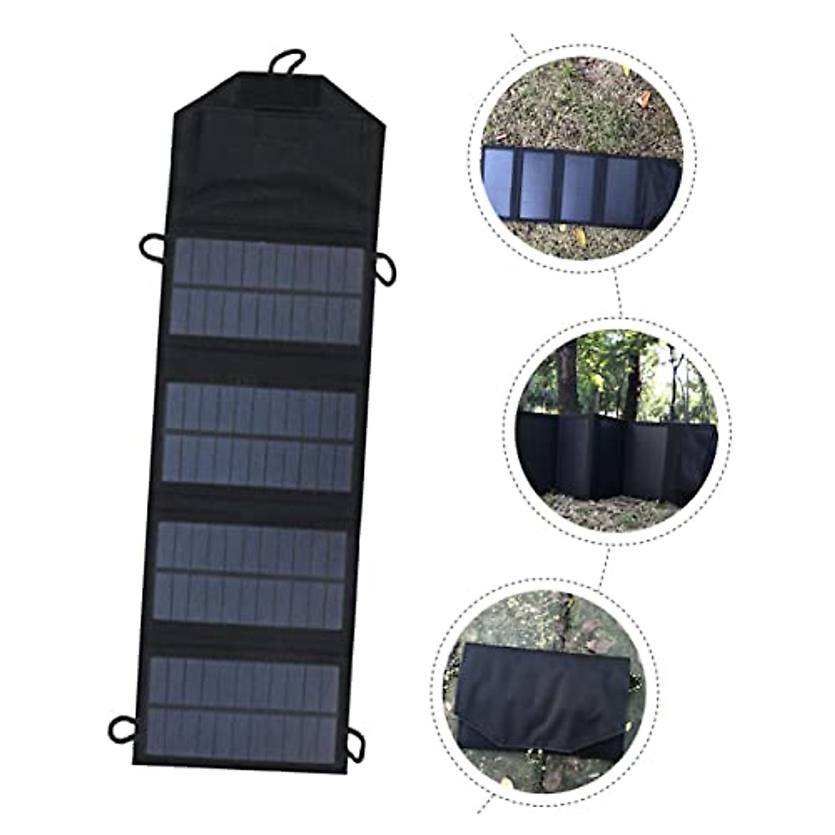 CLISPEED 4pcs Solar Panels USB a Charger Portable Cell Phone Charger Cargador C Charger for Car Portable Phone Charger USB Charger Practical Solar Panel Cloth Battery Yacht Boat