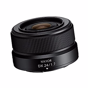 Nikon NIKKOR Z DX 24mm f/1.7 | Extra-large aperture wide-angle prime lens for APS-C size/DX format Z series mirrorless cameras | Nikon USA Model, Black