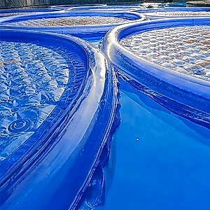 Solar Sun Rings 60 Inch Above Ground or Inground Swimming Pool Hot Tub Spa Heating Accessory Circular Heater Solar Cover, Blue (Cover Only)