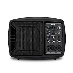 LyxPro SPA-5.5 Small PA Speaker Monitor Class-D Amplifier 3 Channel Mixer 3 Band EQ, Powerful Compact Active Speaker System amp with Mixer 48V Phantom Power
