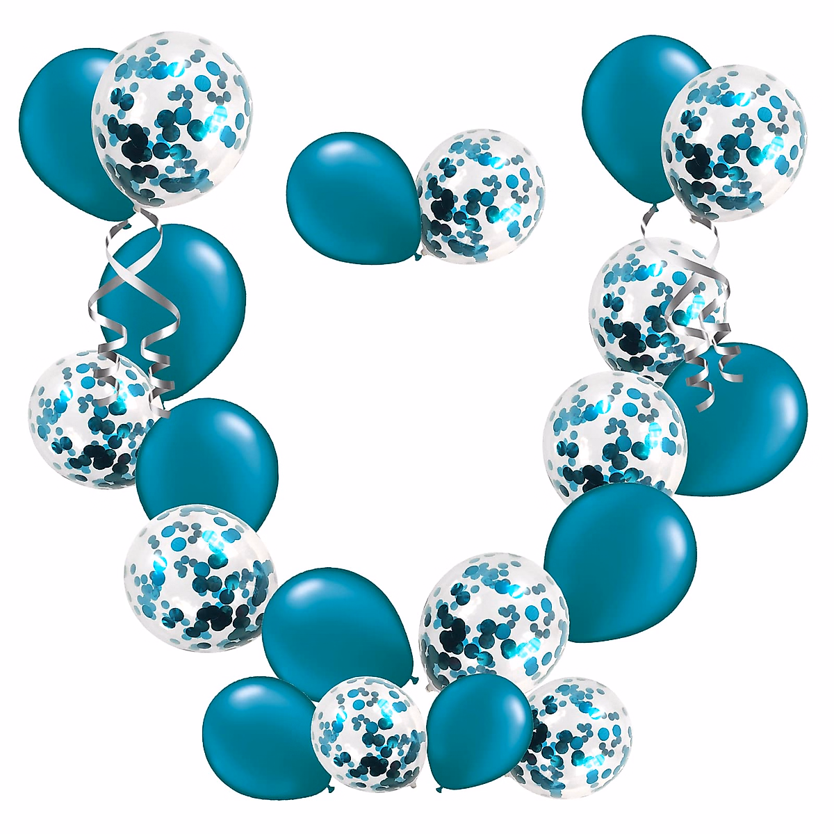 Teal Birthday Decorations for Women Confetti Teal Balloons for Baby Shower Birthday Wedding Engagement Party Decorations Metallic Teal Balloons Graduation Decor Baby Shower Decorations