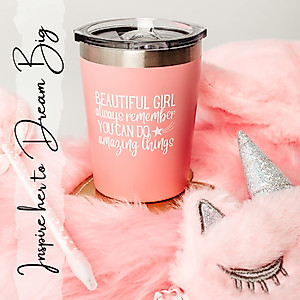 TrueSooth Unicorn Gifts for Girls Age 6-8 - Lavender Plushie/Plush Star Pillow, Girls Unicorn Sleep Mask, Mug, Notebook Set - Birthday for 6, 7, 8 Year Old Girl, Little Girl Gifts