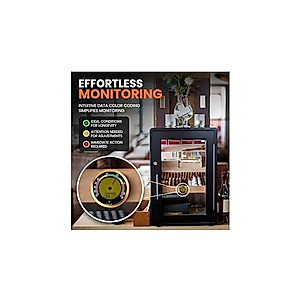 Oasis Digital/Analog Look Hygrometer and Humidity Sensor - High Precision Temperature and Humidity Monitor with Reliable Accuracy, Ideal for Care and Maintenance of Various Storage Environments