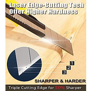 DOWELL 18mm Snap Off Blades SK5 Utility Knife Retractable Blades Box Cutter Blades (100pc)