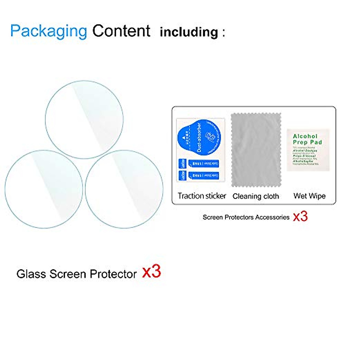 Suoman 3-Pack for Michael Kors Women's MKGO Gen 5E 43mm Screen Protector Tempered Glass for MK MKGO Gen 5E 43mm [2.5D 9H Hardness] [Anti-Scratch]