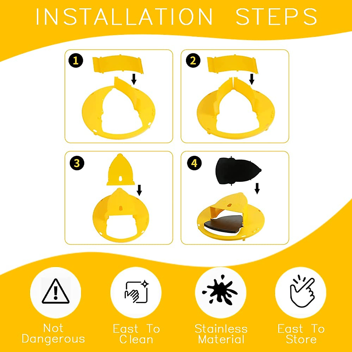 Mouse Trap - Auto Reset - Bucket Lid Mouse Trap - Rat Trap - Reusable Trap Door Style - Multi Catch Mice Control Traps - Bucket Lid Mouse (Item Package Quantity:1)