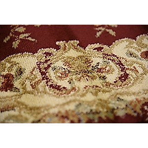 Unique Loom Versailles Collection Traditional Classic Medallion Motif Area Rug (3' 3 x 5' 3 Rectangular, Burgundy/ Ivory)