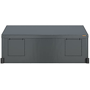 VEVOR Carport 10x20ft Portable Garage, Heavy Duty Car Canopy with Roll-up Ventilated Windows & Removable Sidewalls, UV Resistant Waterproof All-Season Tarp for SUV, F150, Car, Truck, Boat