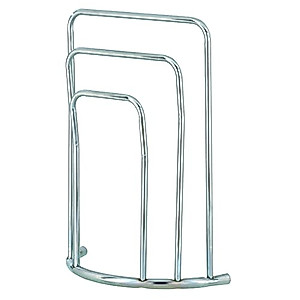 Freestanding Towel Rack, 3 Tier Metal Towel Bar Stand, Silver-Tone Chrome Plated by Madison Home Products (MH10082)