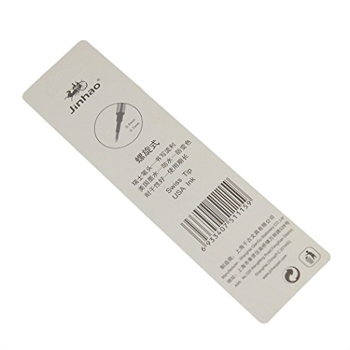 Abcsea 1PCS Heavy Big Rollerball Pen 159 and 10PCS Black Ink Rollerball Pen Refill, Spiral Ballpoint Pen Refills with Cover, Medium Point - Black Pen and Black Spiral Refills (0.5MM)