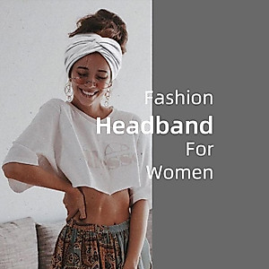 AKTVSHOW 7'' Wide Headbands for Women, 10 Pack Large Turban Headband Fashion Non Slip Hairbands Thick Head Wraps Yoga Hairwraps Workout Hair Accessories