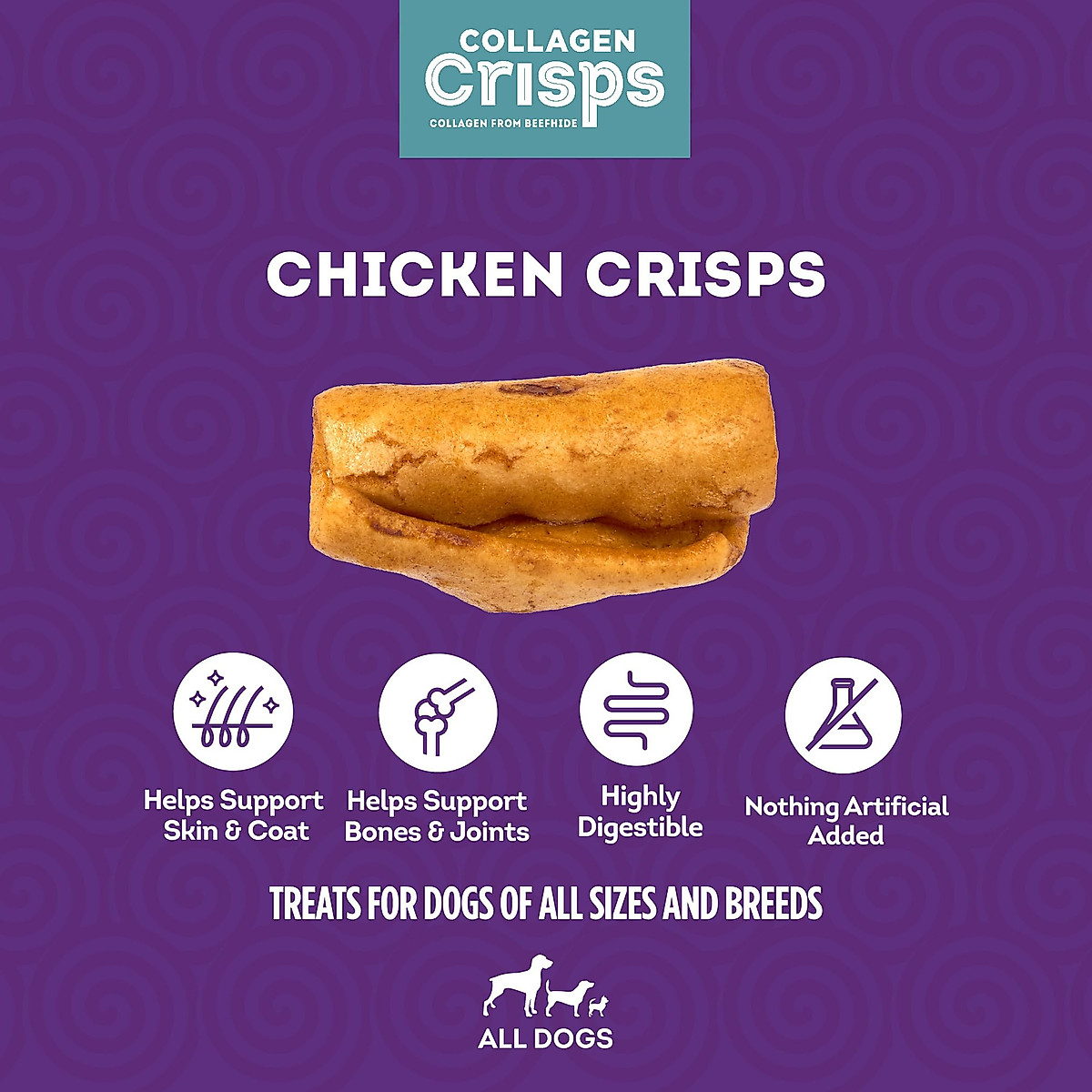 Treatly Collagen Crisps Assorted Chicken Flavor, 10oz/1 Pack