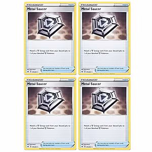 Pokemon Card - Metal Saucer - Sword and Shield Base - x4 Card Lot Playset - 170/202 Uncommon