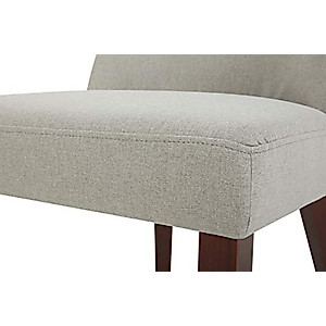 Amazon Brand – Rivet Phinney Contemporary Upholstered Dining Chair, 19.7"W, Wood,Silver