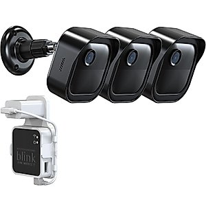 All-New Blink Outdoor 4 Camera Wall Mount, Weatherproof Protective Housing and 360° Adjustable Mount with Blink Sync Module 2 Mount for 4th 3rd Gen - Blink Camera Not Included (3 Pack, Black)