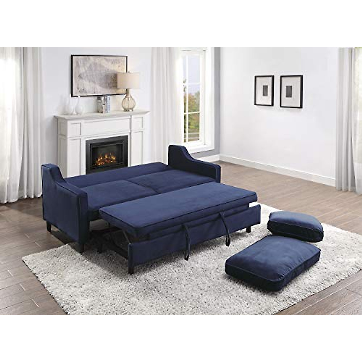 Lexicon Maston Convertible Studio Sofa Bed, Navy
