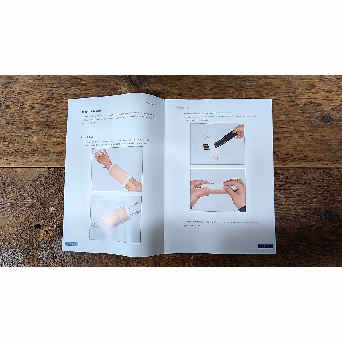 Anatomy Lab Venipuncture Practice Kit with Wearable Simulation Arm Pad Model IV + Supplemental Injection Skill Supplies Kit Clinical Nursing Training, 65 Piece Bundle