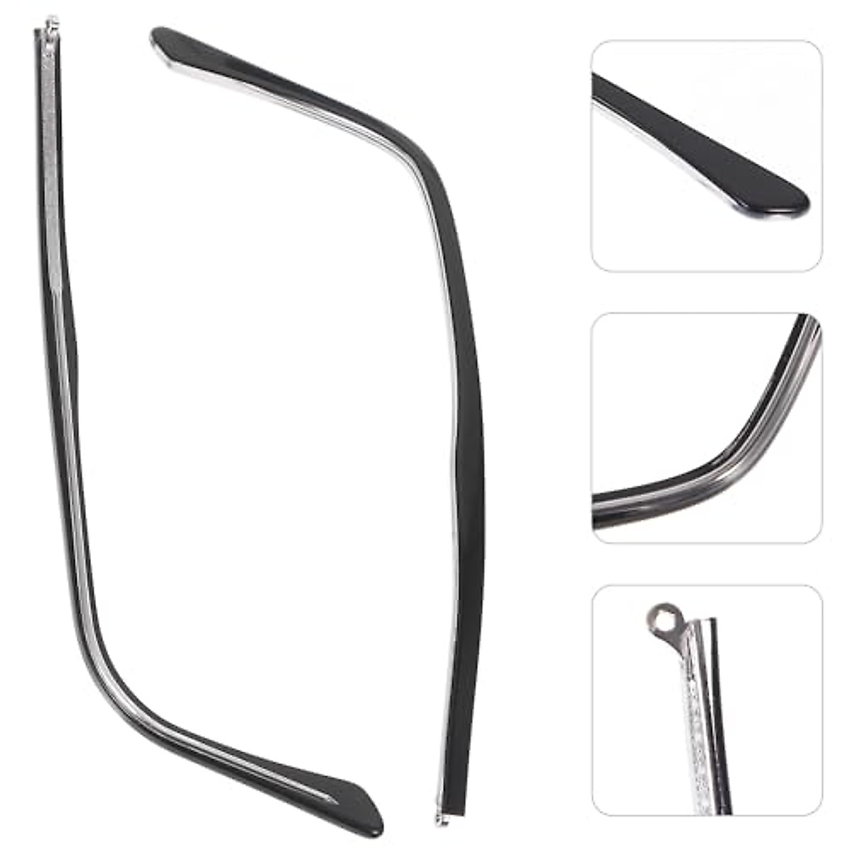 Hemobllo 1 Pair Eyeglass Replacement Arm, Fashion Metal Eyeglasses Arms Legs, Universal Glasses Arm Replacement Legs for Glasses, Sunglasses
