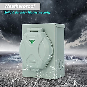 Rophor 30 Amp Generator Power Inlet Box, NEMA L14-30P Power Inlet Box for 4 Prong Generator Cord, 125/250 Volt, 7500 Watts, Weatherproof, Outdoor Use, ETL Listed