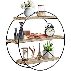 Biewoos Wood Wall Shelf Rustic Modern Wall Mounted Storage Shelving Heavy Duty Wooden Wall Decor for Bedroom, Living Room, Bathroom, Kitchen, Office and More (Natural Wood)