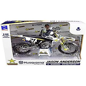 New-Ray FC450#16 Jason Anderson Rockstar Energy Drink 1/12 Diecast Motorcycle Model 58233, Blue