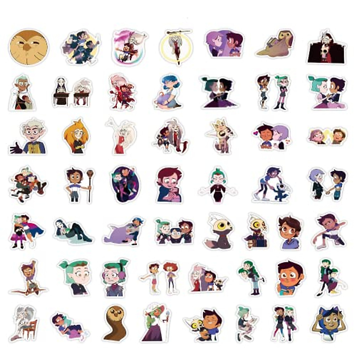 The owl House 50 PCS Stickers Pack Aesthetic The Vinyl Movie Colorful Waterproof for Water Bottle Laptop Bumper Car Bike Luggage Guitar Skateboard
