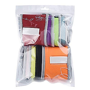 Beautyflier 8pcs Anti-Slip Embossed Neoprene 3mm Thick Collapsible Heat Resistant Coffee Cup Insulated Sleeve for Coffee/Tea/Cold Drinks (Multicolor embossed)