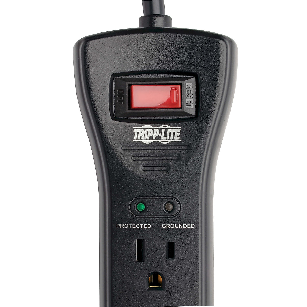 Tripp Lite 7-Outlet Surge Protector Power Strip, 7 Foot / 2.13M Cord, Right Angle Plug, 2160 Joules, Black & $75,000 Insurance (SUPER7B)