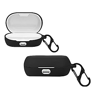 kwmobile Case Compatible with Jabra Elite 7 Pro/Elite 7 Active Case - Silicone Cover Holder for Earbuds - Black
