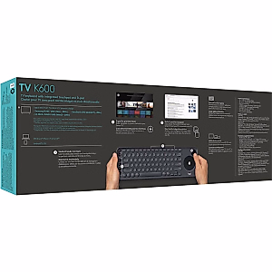 Logitech K600 TV - TV Keyboard with Integrated Touchpad and D-Pad Compatible with Smart TV - Graphite Black