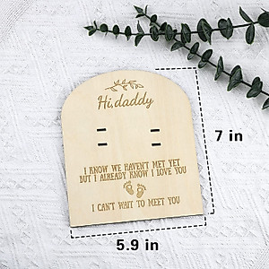 Pregnancy Announcement for Husband Pregnancy Test Keepsake Sign Wooden Plaque New Family Member Surprise Gift (Souvenir)