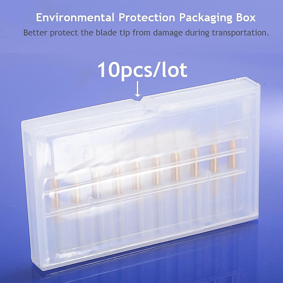 HOZLY 10Pcs 1/8'' Shank 0.5mm Titanium Coat Carbide End Mill Engraving Bits CNC Rotary Burrs Tool for PCB Mould Plastic Fiber Carbon Fiber Hardwood