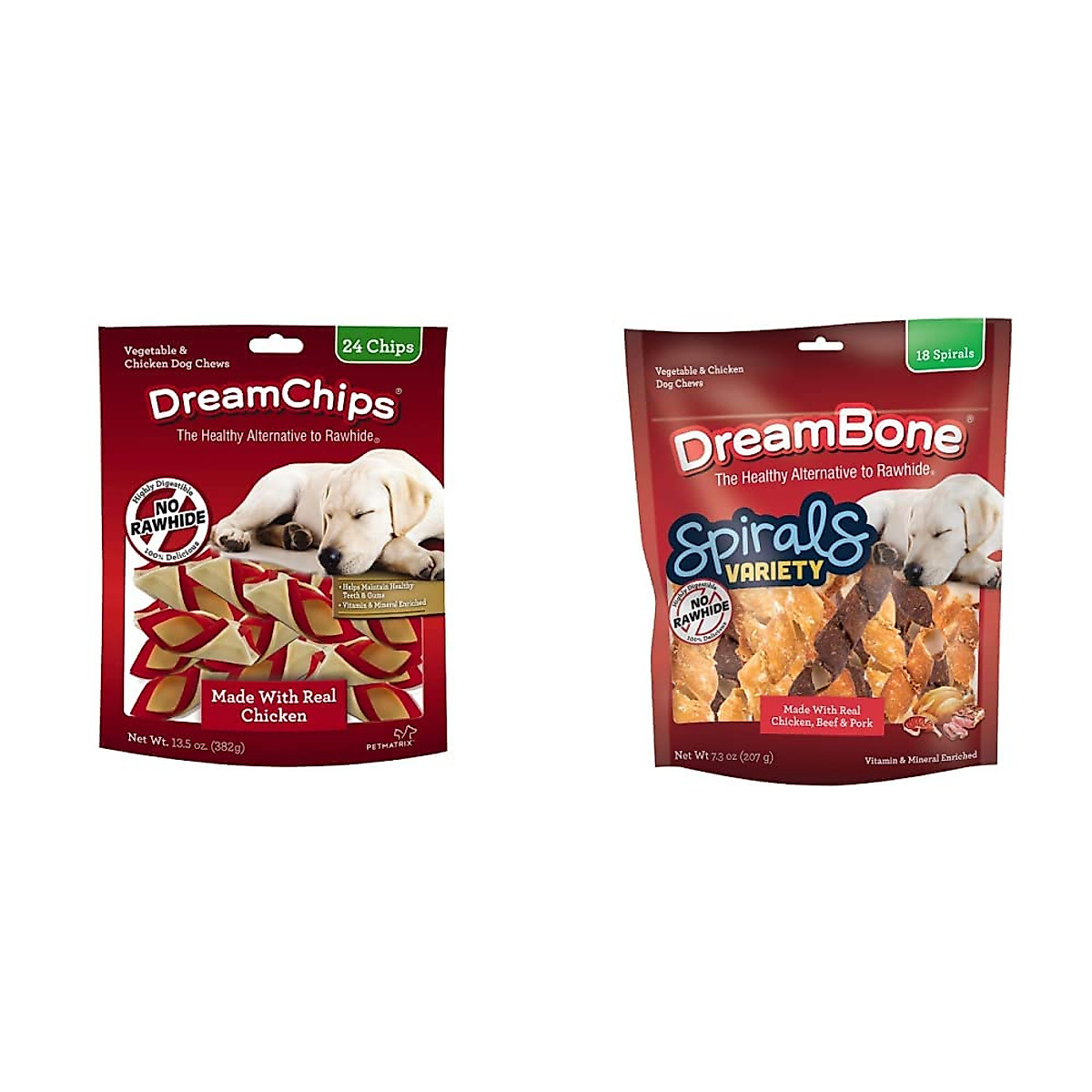DreamBone DreamChips and Spirals Variety Dog Chews (24 Count)