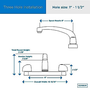 Gerber Two Handle Kitchen Faucet G0042416
