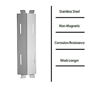 Damile Stainless Steel Grill Heat Plates Heat Shield Burner Cover Flame Tamer, BBQ Gas Grill Replacement Parts for Members Mark GR2039201-MM-00, Bakers and Chefs ST1017-012939, Outdoor Gourmet CG3023E