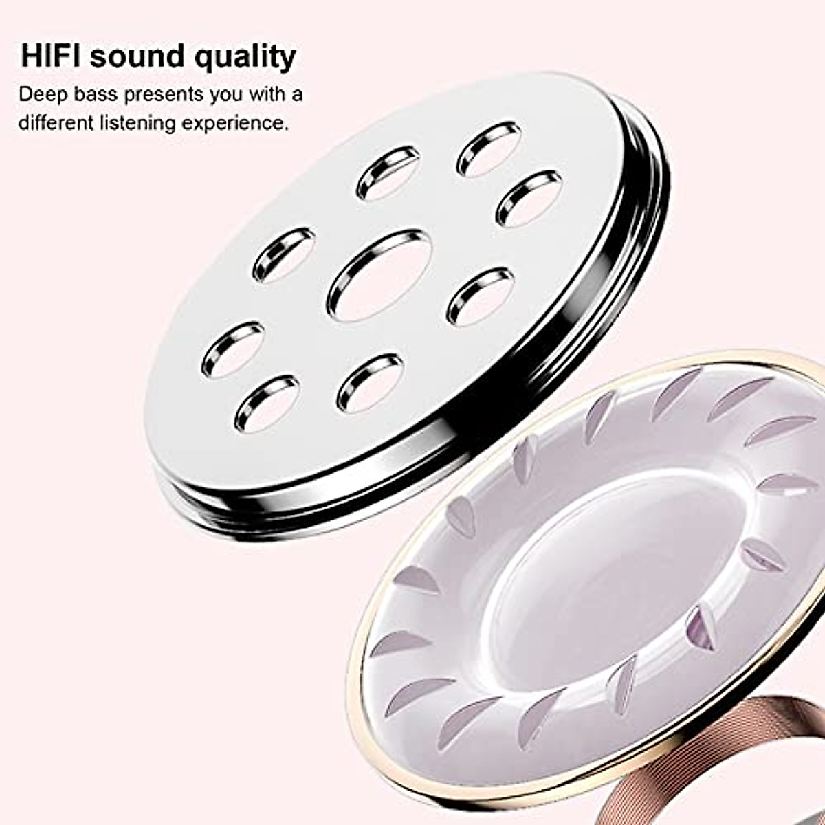 PUSOKEI Gaming Headset, Deep Bass Cat Ear Gaming Headphones Bluetooth 5.0, Retractable and Foldable Cat Headphones Noise Reduction Over Ear Headphones with Soft Earmuffs(Blue