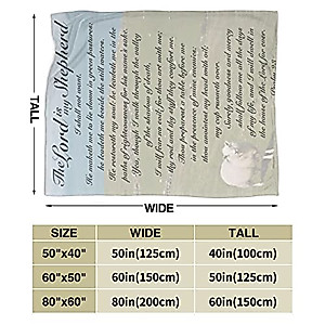 Psalm 23 The Lord is My Shepherd, Irish Field Novelty Blanket Soft Flannel Fleece Throw Blanket Super Soft Lightweight for Couch 60"X50"