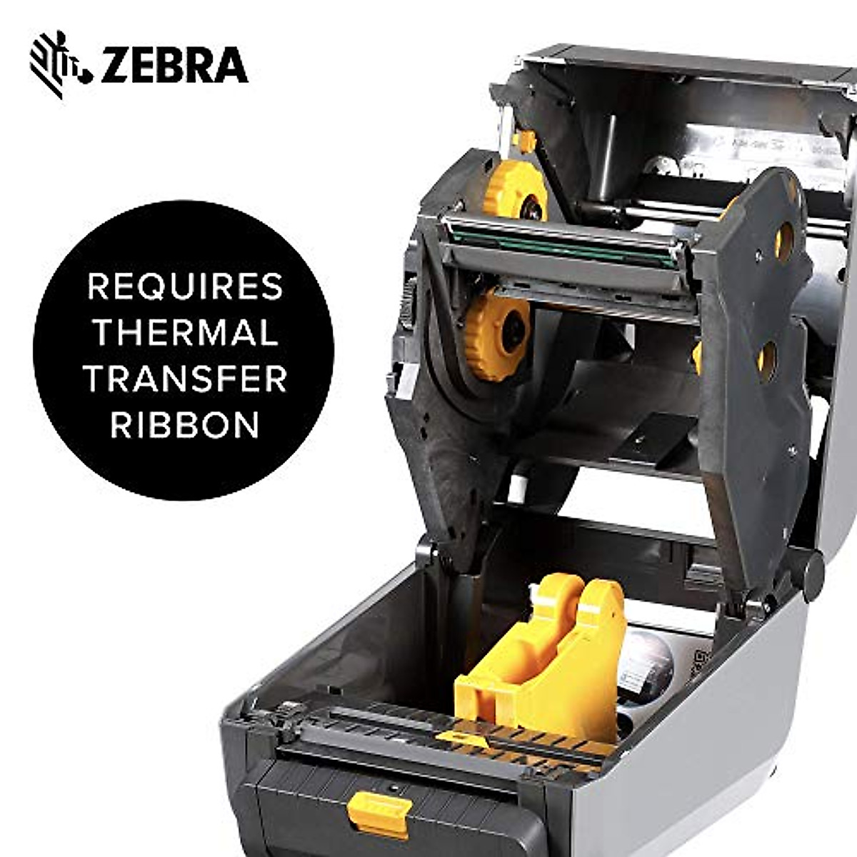 Zebra ZD620t Thermal Transfer Desktop Printer with LCD Screen 203 dpi Print Width 4 in WiFi Bluetooth USB Serial Ethernet ZD62142-T01L01EZ (Renewed)