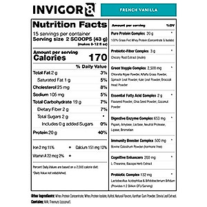 INVIGOR8 Superfood Shake (French Vanilla) Whey Protein Shake + Collagen Peptides + Fatburner Bundle